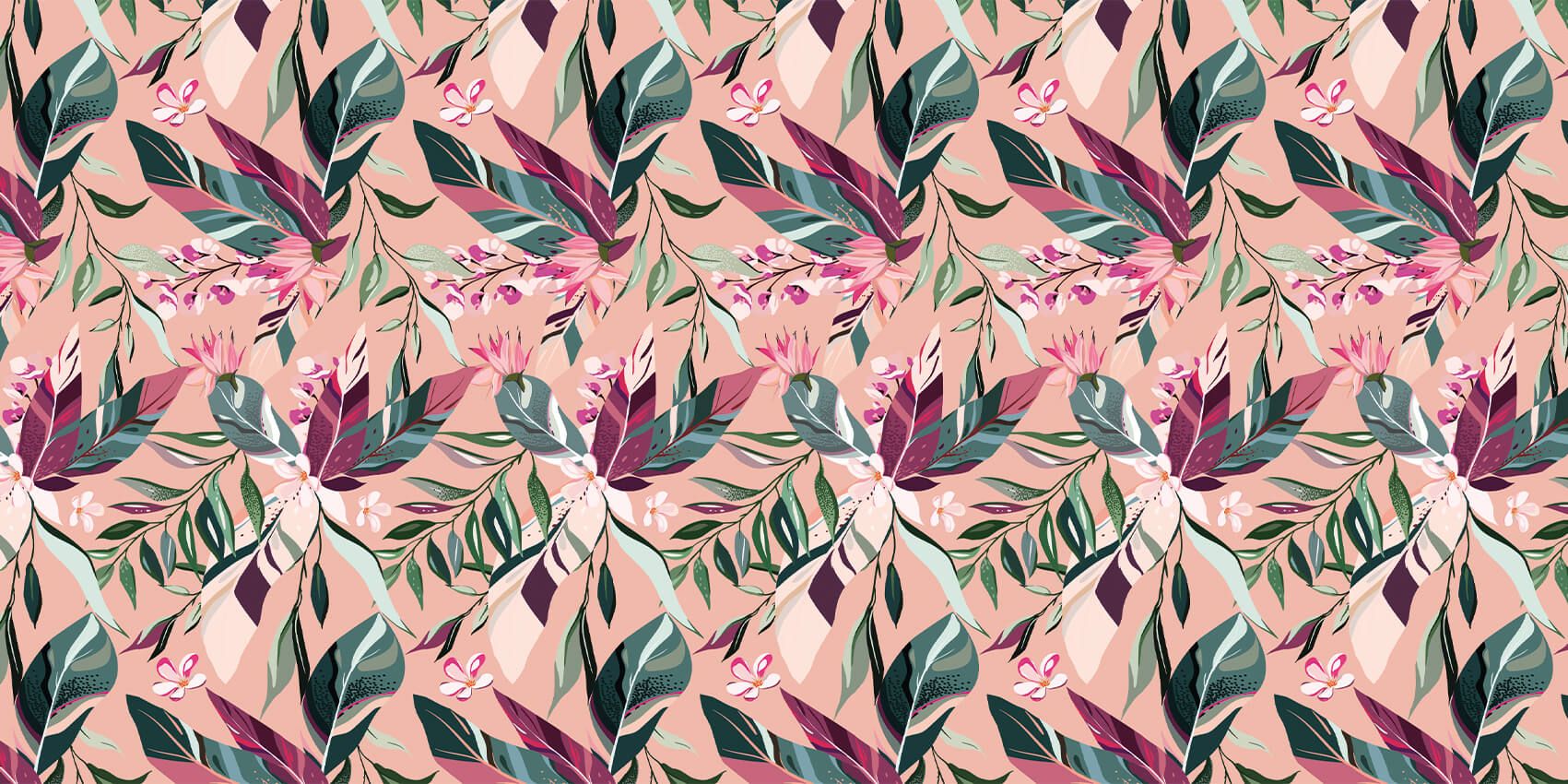 Tumblr Floral Rosa Blumen Rosa Und Lila Flach Hintergrund Violett