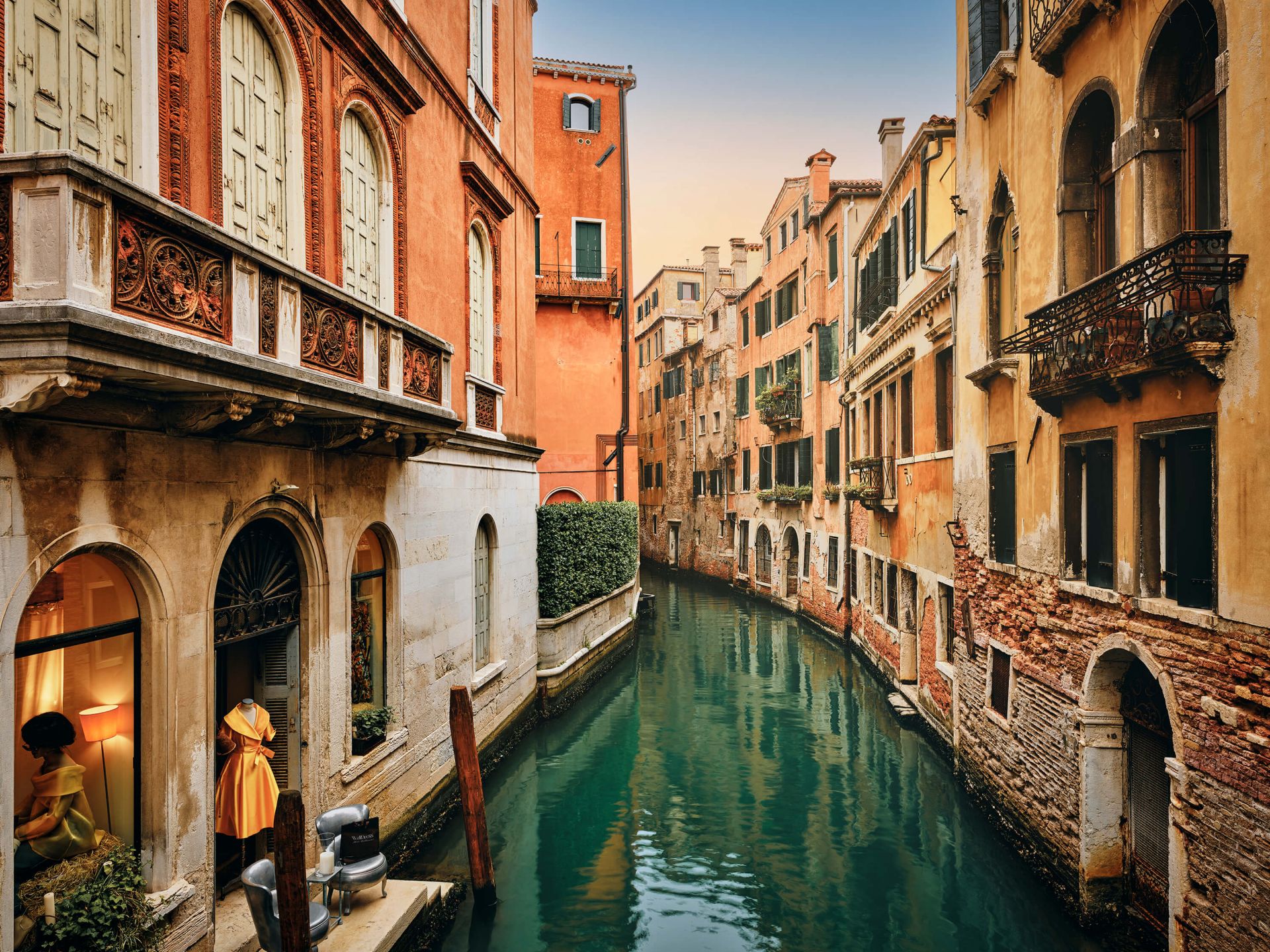 Fototapete - Straße in Venedig - Fototapete