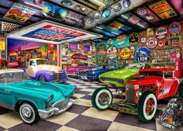 Fototapete - Car Collectors Garage - Fototapete