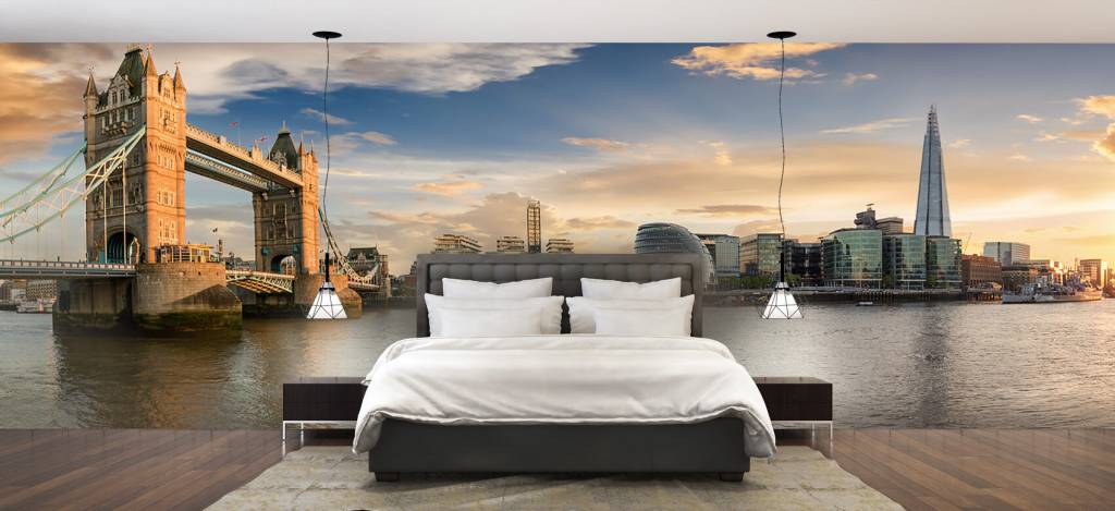 London Skyline mit Tower Bridge - Fototapete