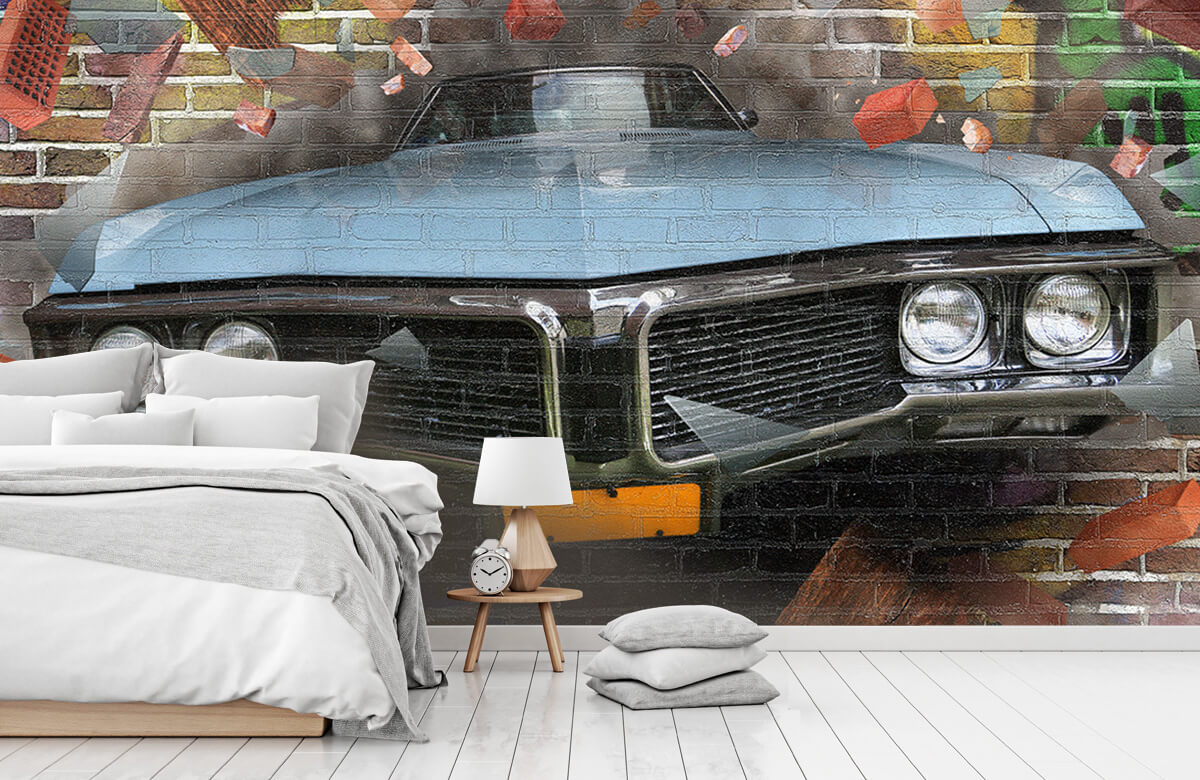 Graffiti-Auto - Fototapete